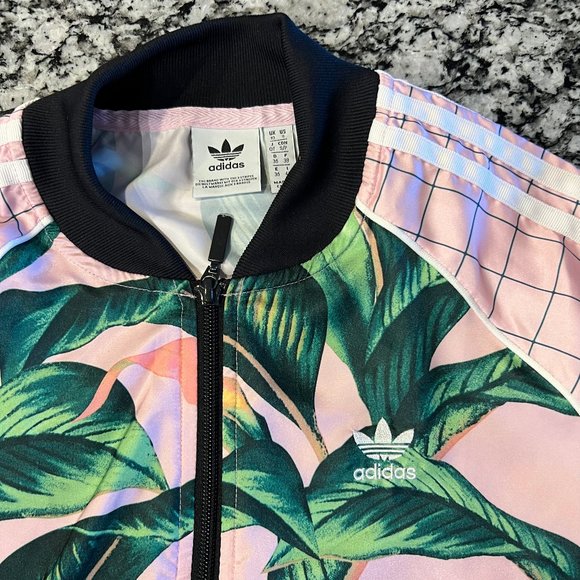 adidas | Jackets & Coats | Adidas Nwot Farm Rio Tropical Palm Leaf ...